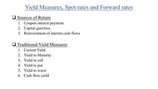 Yield Measures, Spot rates and Forward rates | PDF