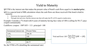 Yield Measures, Spot rates and Forward rates | PDF