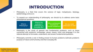 Falsafah dan Isu Semasa (ENGLISH) - Introduction to Philosophy | PDF