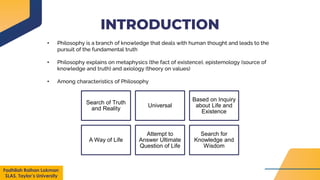 Falsafah dan Isu Semasa (ENGLISH) - Introduction to Philosophy | PDF