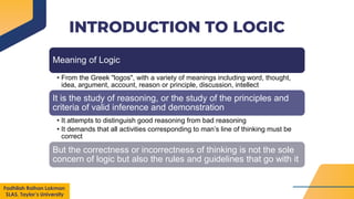 Falsafah dan Isu Semasa (ENGLISH) - Logic | PDF