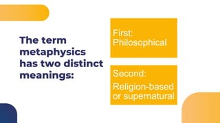 Falsafah dan Isu Semasa (ENGLISH) - Metaphysics | PDF