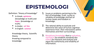 Falsafah dan Isu Semasa (ENGLISH) - Epistemology | PDF