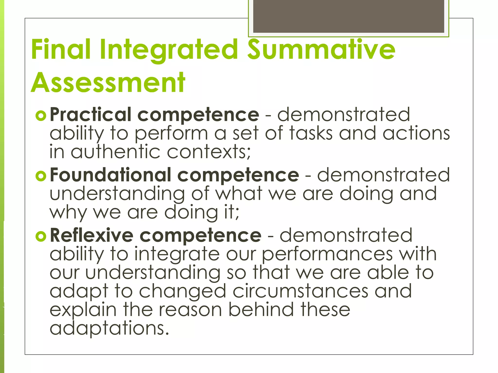 Final Integrated Summative Assessment | PDF