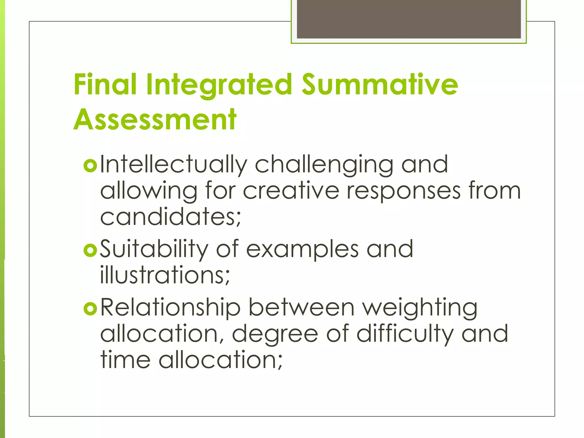 Final Integrated Summative Assessment | PDF