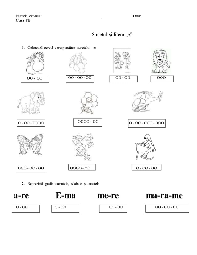 Fisa de citit A-E | DOCX