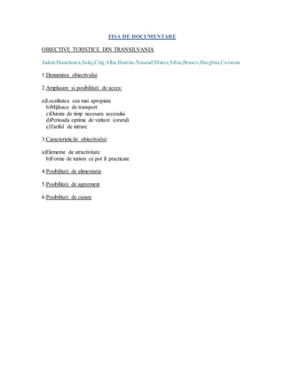 Fisa de documentare | PDF