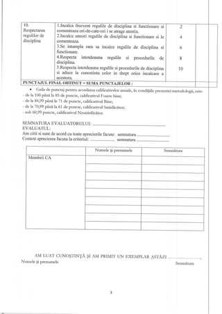 Fisa de evaluare personal nedidactic | PDF