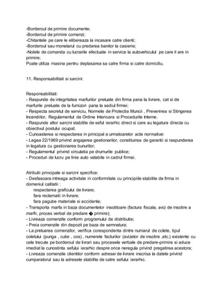 Fisa de post sofer distribuitor | DOCX