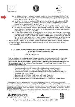 Fisa informare proiect Romania Start Up | PDF