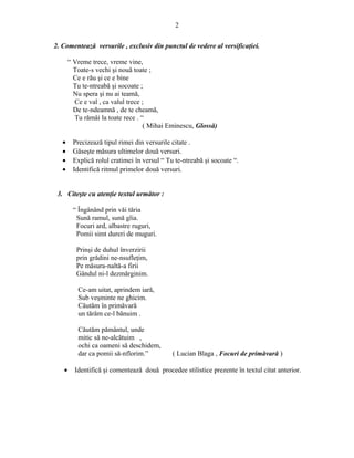 Fisa lucru lirism | DOC