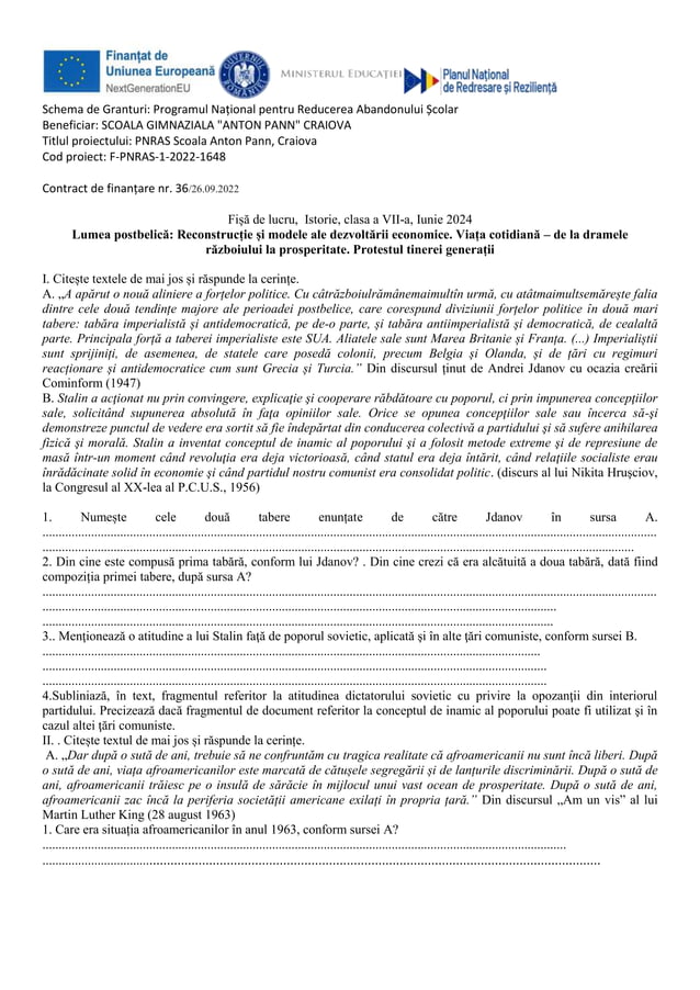 Fisa remediale-istorie-7_ Reconstructie, Razboi Rece.docx