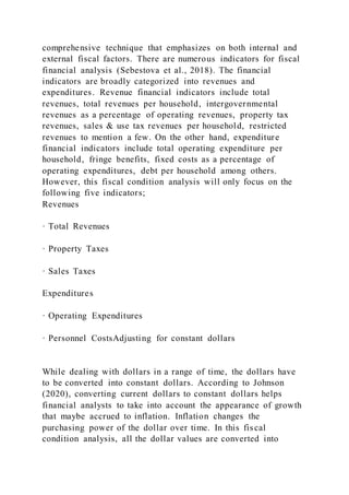 FISCAL CONDITION ANALYSIS11Fiscal Condition Analysis for M | DOCX