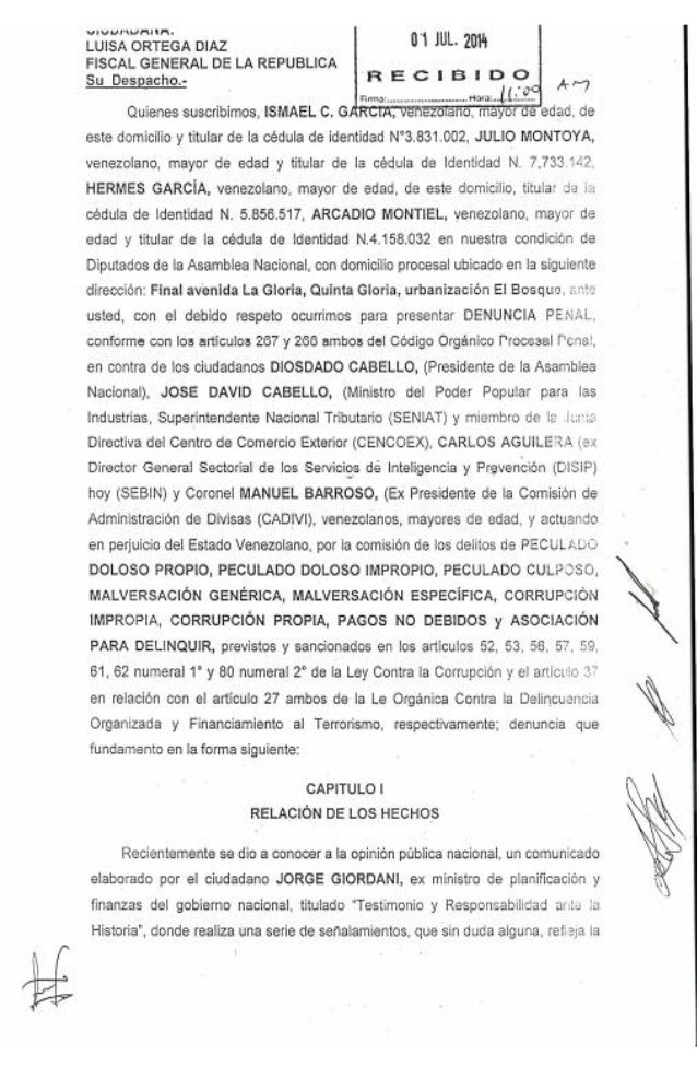 Nueva Denuncia De Corrupción Ante Fiscalía Ismael García