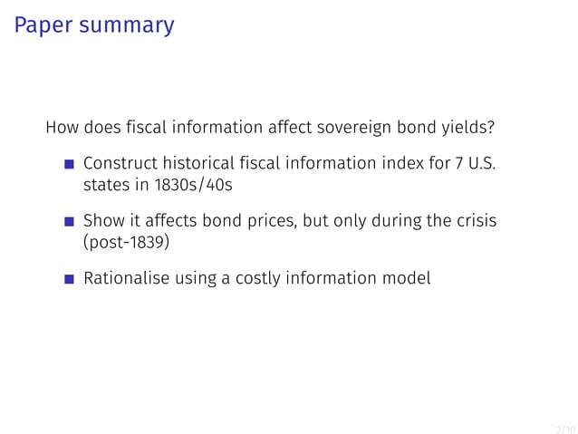 Sovereign risk and fiscal information: a look at the US state of ...