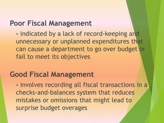 Fiscal management, fiscal responsibility | PPT