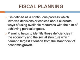 Fiscal planning | PPTX