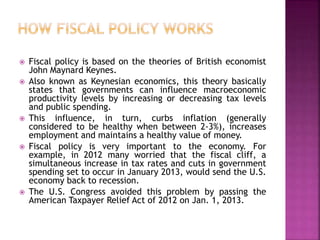 Fiscal policy | PPTX | Personal Taxes | Personal Finance