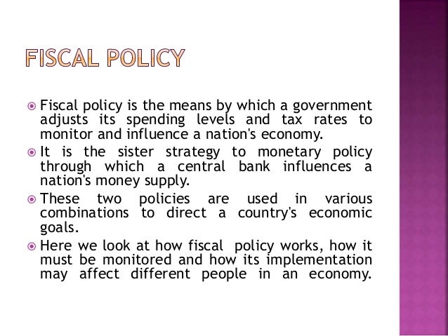 Fiscal Policy Fiscal Policy