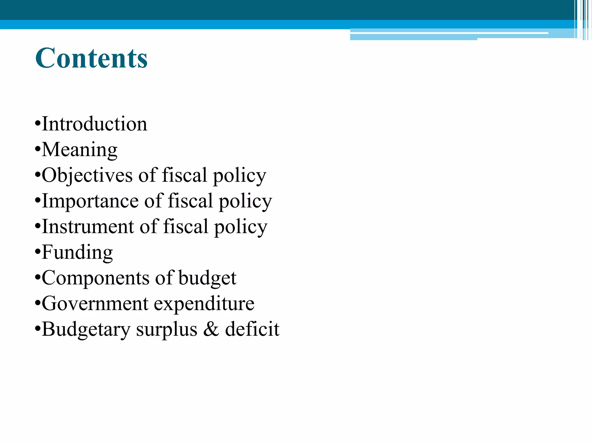 Fiscalpolicy | PPTX