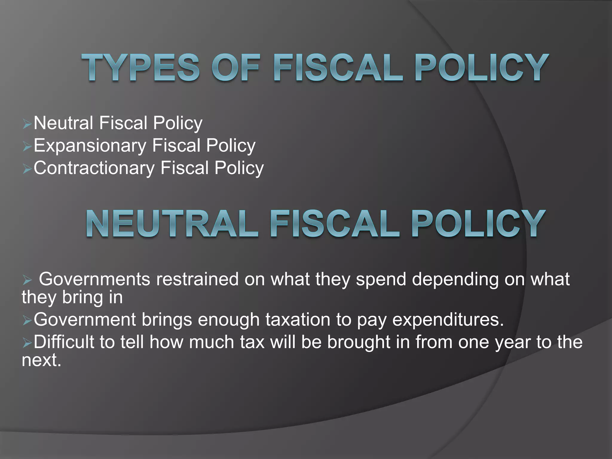 Fiscal policy | PPTX | Business Accounting & Finance | Business