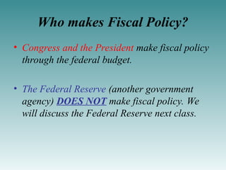 fiscal policy economics grade 11 presentation | PPT