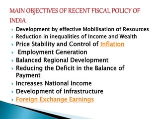 Fiscal policy of india | PPTX