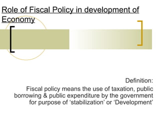 Fiscal policy and budget | PPT