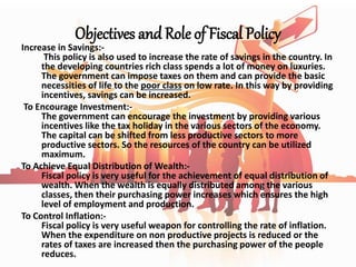 Fiscal policy and economic development | PPTX