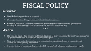 Fiscal policy of india | PPTX