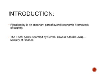 Fiscal policy of Pakistan 2013 | PPTX