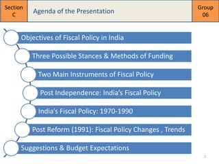 Fiscal Policy trends in India: Since Independence | PPTX