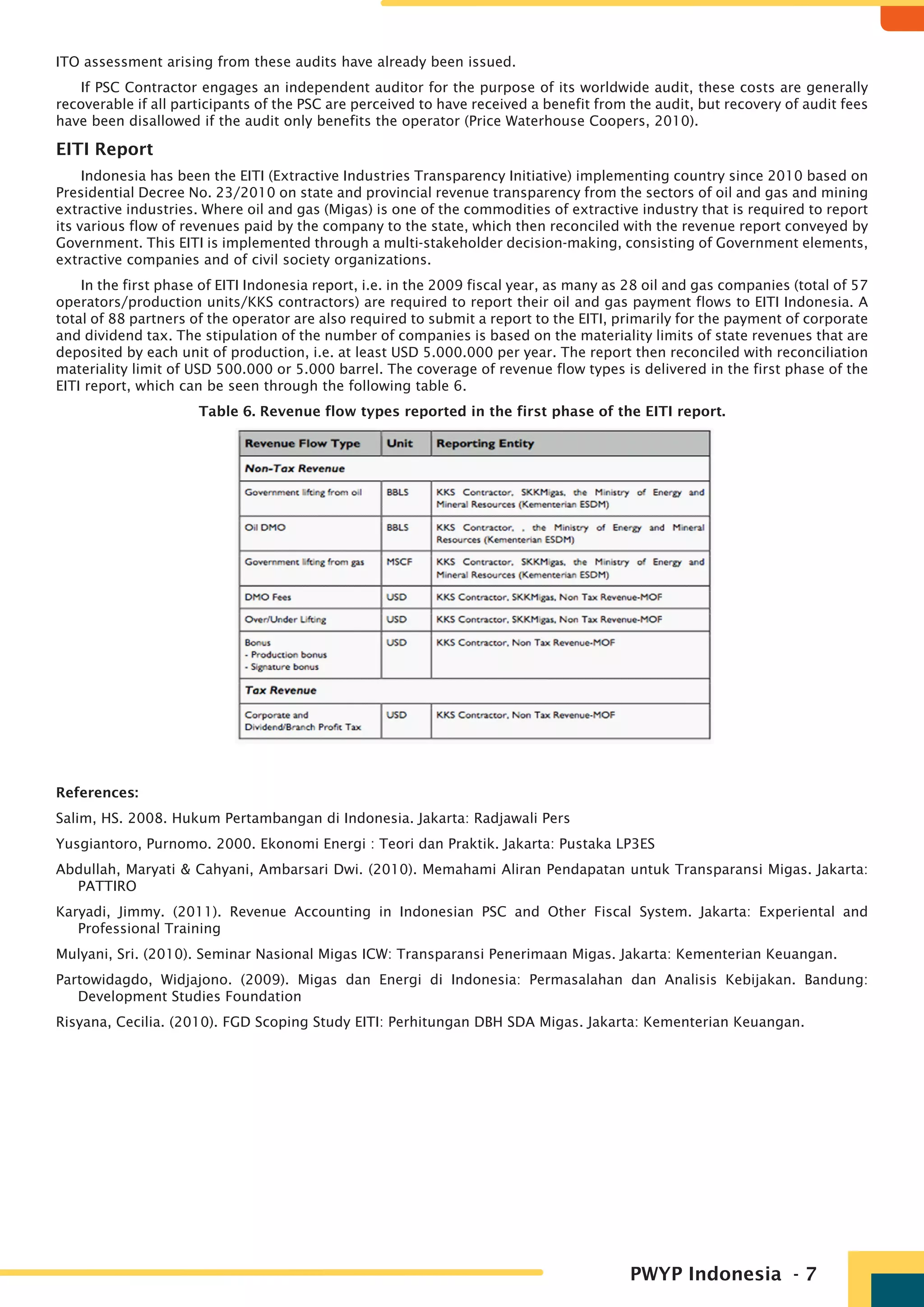 Revenue and Fiscal System of Oil and Gas in Indonesia | PDF