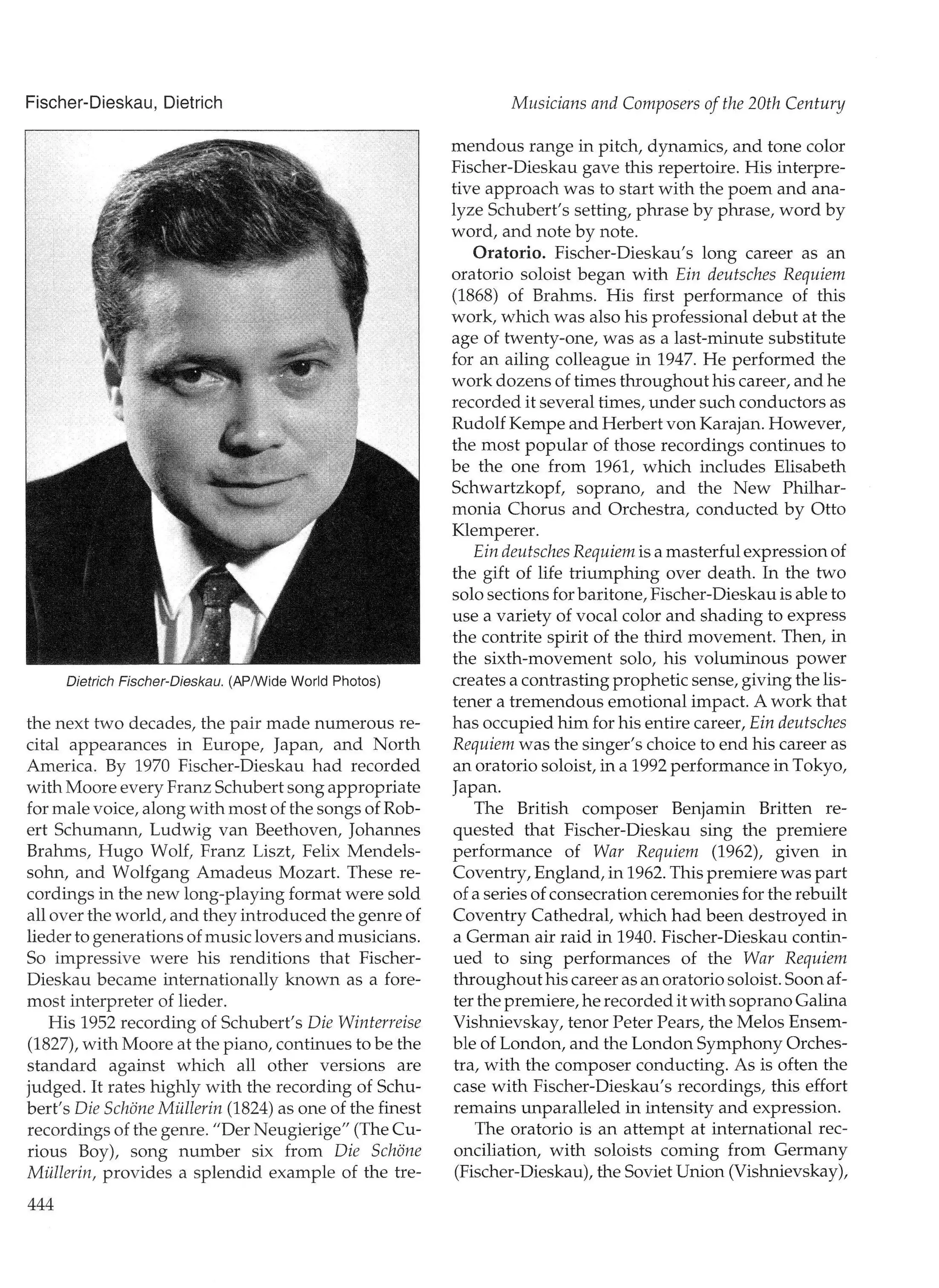 Fischer dieskau article | PDF