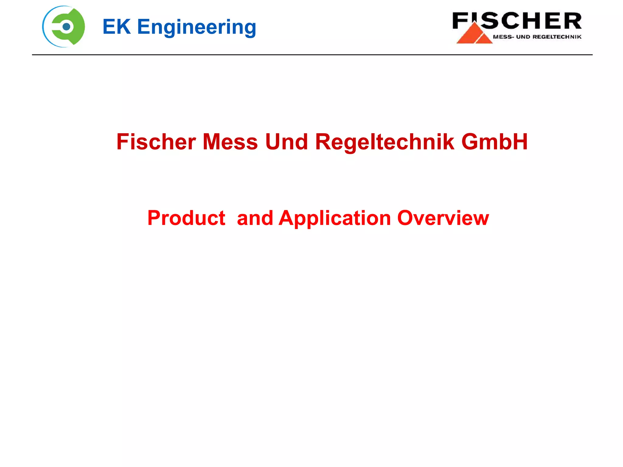 Fischer Mess Und-Regeltechnik Product catalogue - EK Engineering | PDF