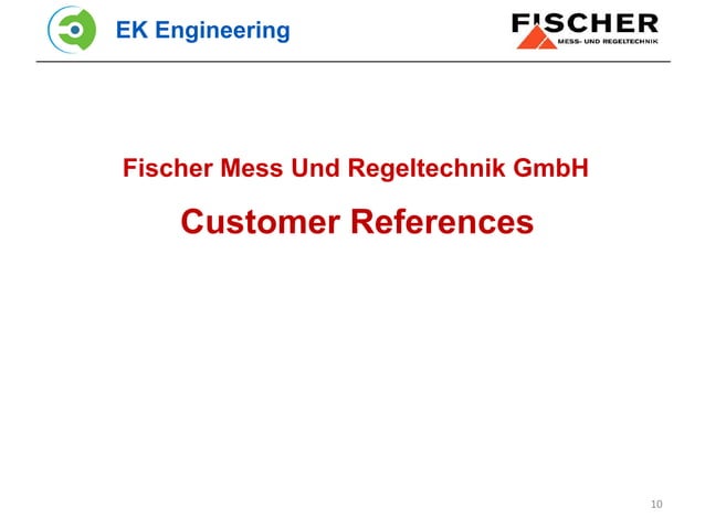 Fischer Mess Und-Regeltechnik Product catalogue - EK Engineering | PPT