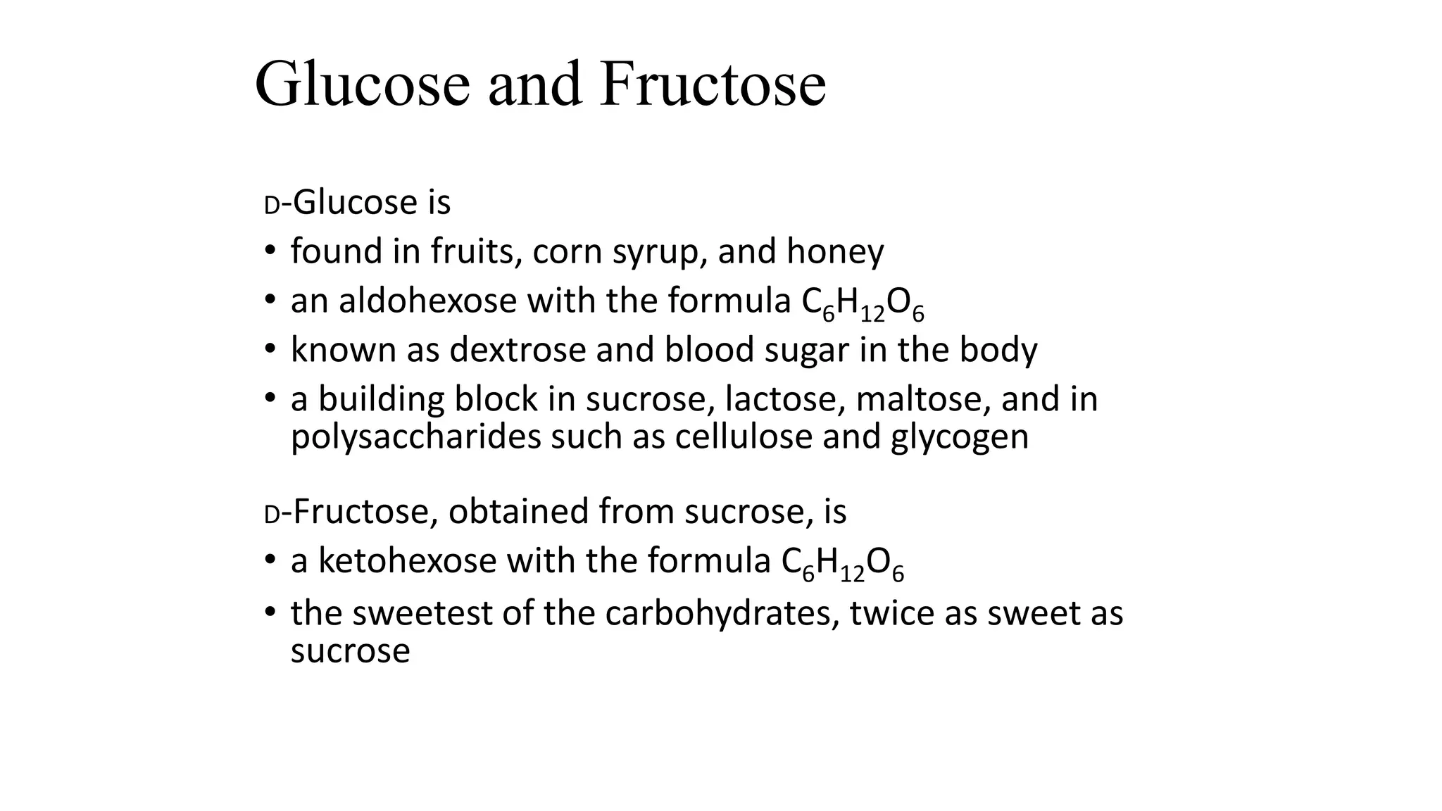 Fischer projections of monosaccharides | PPTX