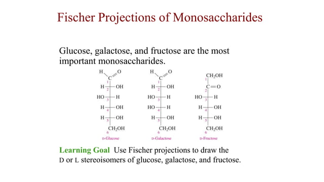 Fischer projections of monosaccharides | PPTX