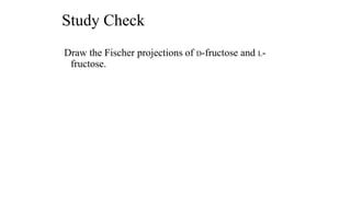 Fischer projections of monosaccharides | PPTX