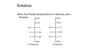 Fischer projections of monosaccharides | PPTX