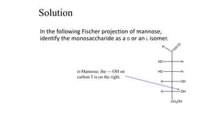 Fischer projections of monosaccharides | PPTX