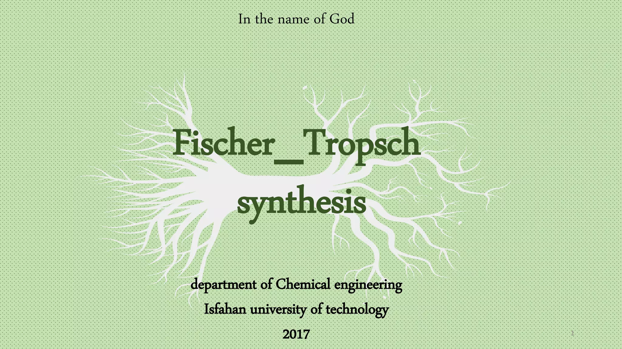 Fischer tropsch | PPTX