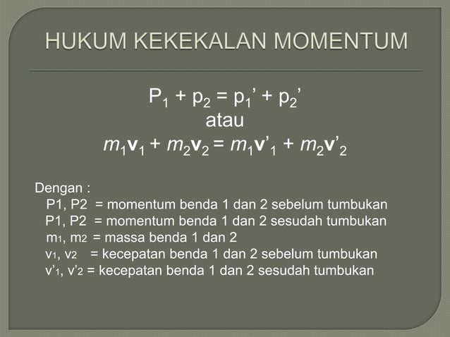 momentum dan impuls | PPTX
