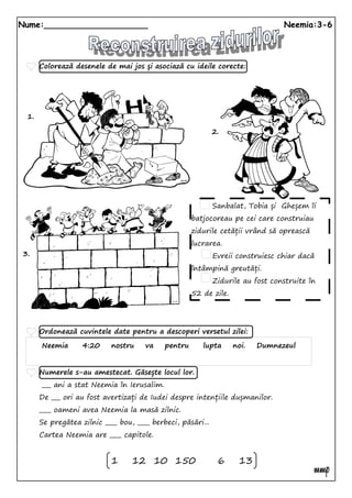 Fise Neemia 1-6 (Scoala duminicala) | PDF