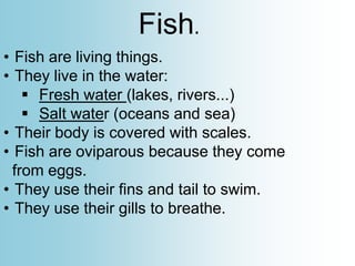 Fish: First steps on science | PPT
