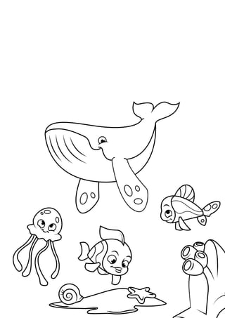 Fish Coloring Pages - Printable Coloring Book For Kids | PDF