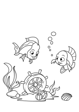 Fish Coloring Pages - Printable Coloring Book For Kids | PDF
