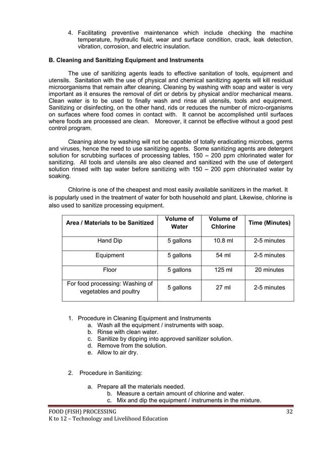 Fish Processing Learning Module | PDF