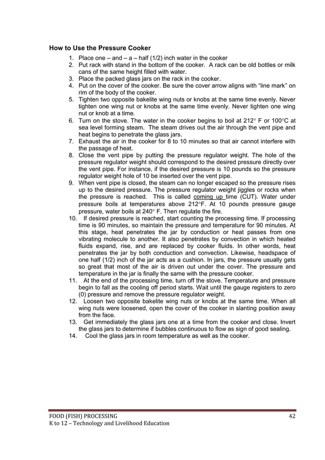 Fish Processing Learning Module | PDF