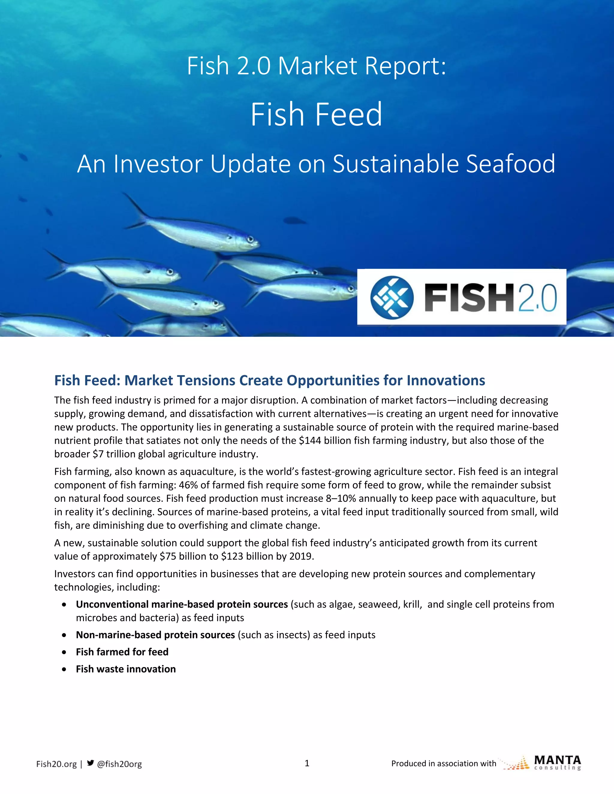 Fish 2.0 Market Report: Fish Feed | PDF